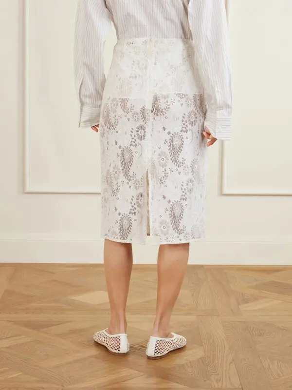 RÓHE Soof Lace Midi Skirt