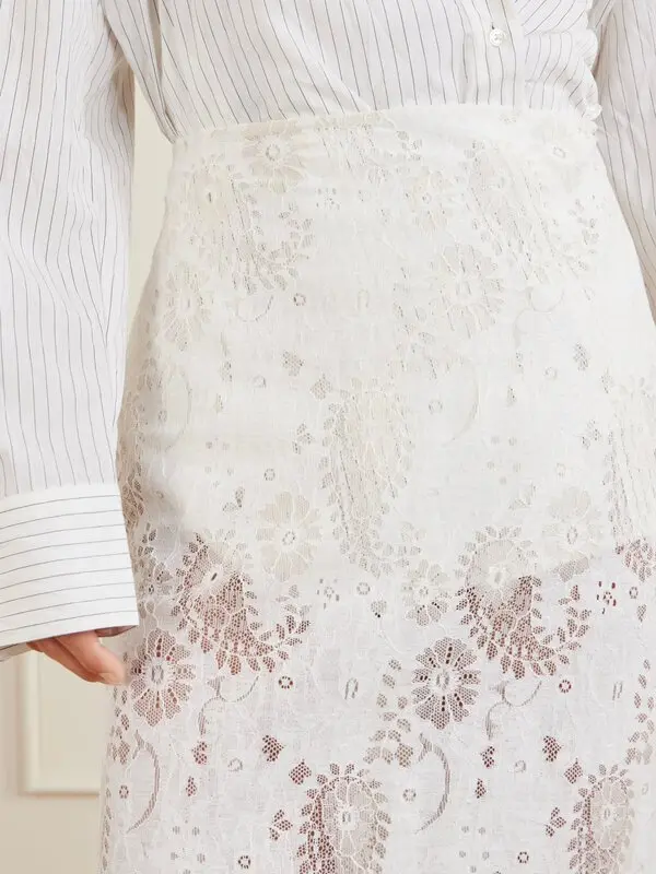 RÓHE Soof Lace Midi Skirt