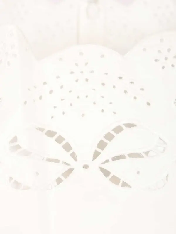 SELF-PORTRAIT Broderie-anglaise Mini Dress - White