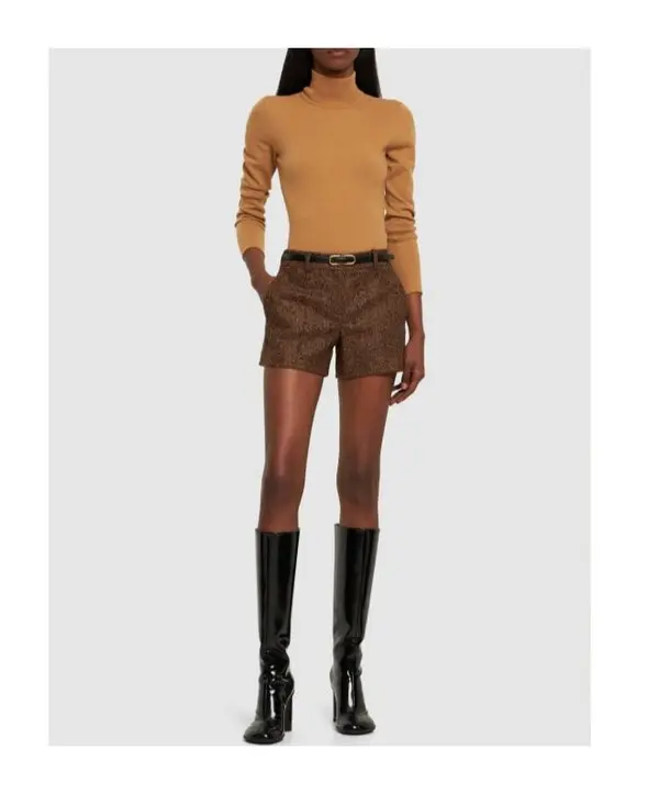 Michael Kors Cashmere Blend Knit Turtleneck Bodysuit - Nude