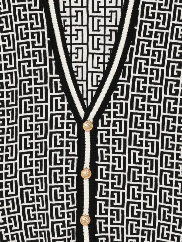 Balmain Patterned Button Cardigan