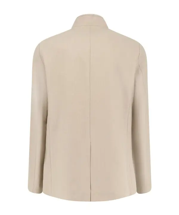 Loro Piana Long Sleeve Casual Jacket With Patch Pockets - Beige