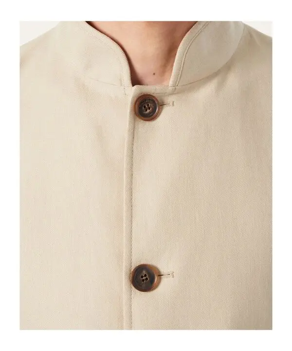 Loro Piana Long Sleeve Casual Jacket With Patch Pockets - Beige