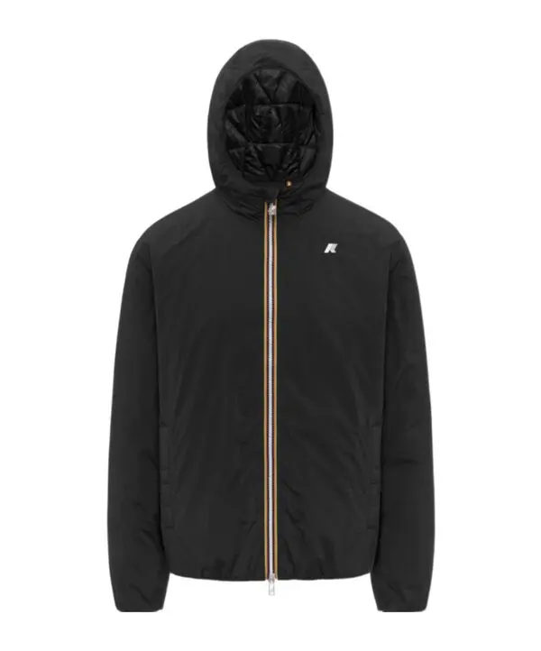 K-WAY Plain Warm Hooded Jacket - Black