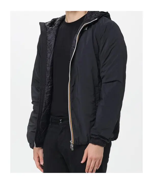 K-WAY Plain Warm Hooded Jacket - Black
