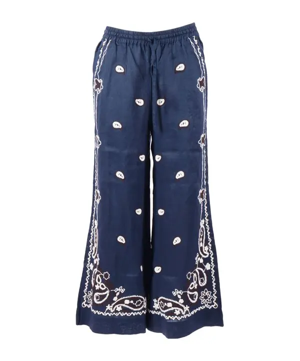 P.a.r.o.s.h Bandana Printed Drawstring Pants - Blue