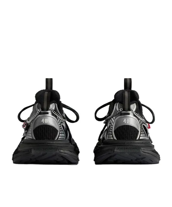 Balenciaga 3xl Mesh Panel Sneakers With Vintage Charm - Black/silver