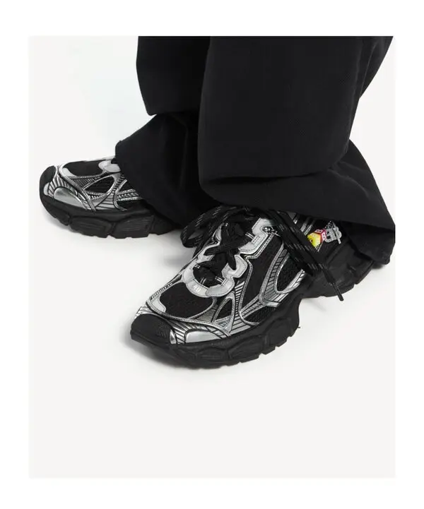 Balenciaga 3xl Mesh Panel Sneakers With Vintage Charm - Black/silver