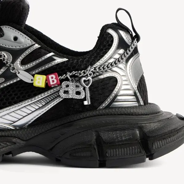 Balenciaga 3xl Mesh Panel Sneakers With Vintage Charm - Black/silver