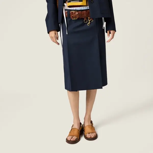 Miu Miu Leather Sandals - Brown