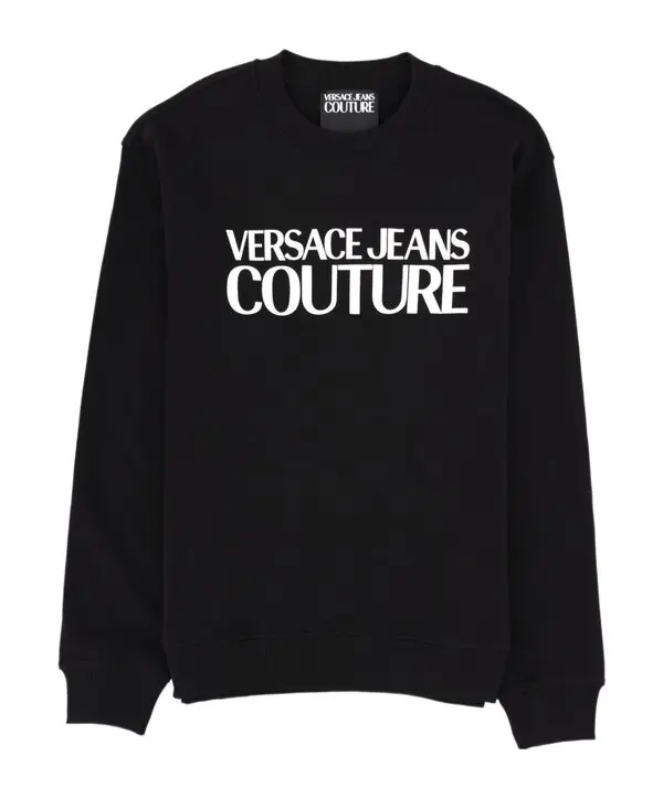 Versace Logo Crewneck Sweatshirt - Black