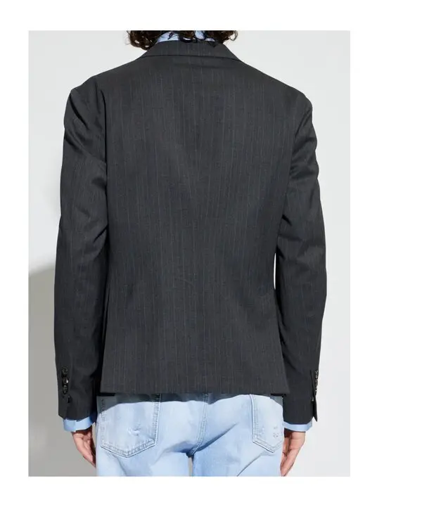 Dsquared2 Single-breasted Pinstripe Blazer - Black