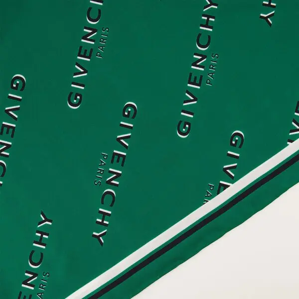 Givenchy Shadow Logo Square Scarf - Green
