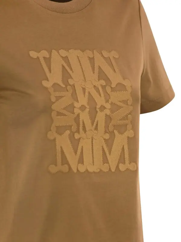Max Mara Short-sleeved T-shirt With Logo - Brown