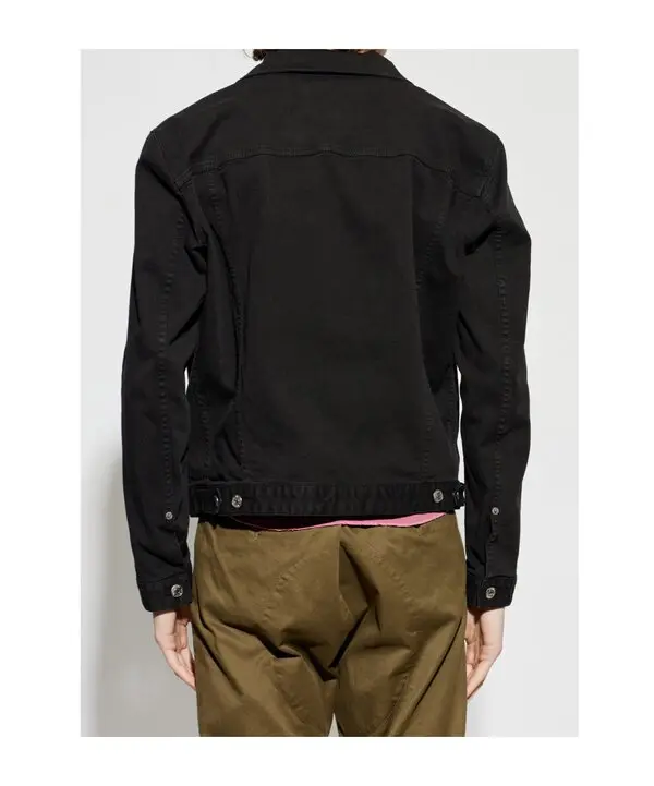 Dsquared2 Garment Dyed Denim Trucker Jacket - Black