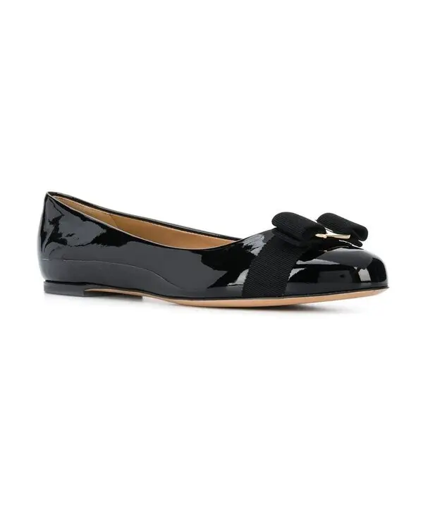 FERRAGAMO Varina Bow Detailed Ballerinas