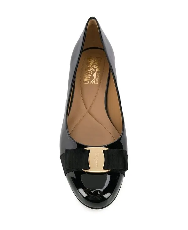 FERRAGAMO Varina Bow Detailed Ballerinas