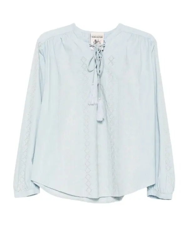 SEMICOUTURE Zillah Embroidered Blouse