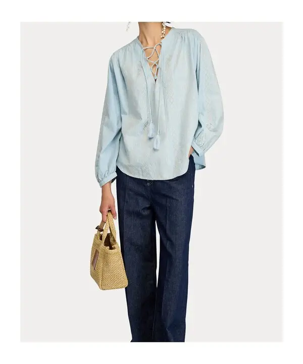SEMICOUTURE Zillah Embroidered Blouse