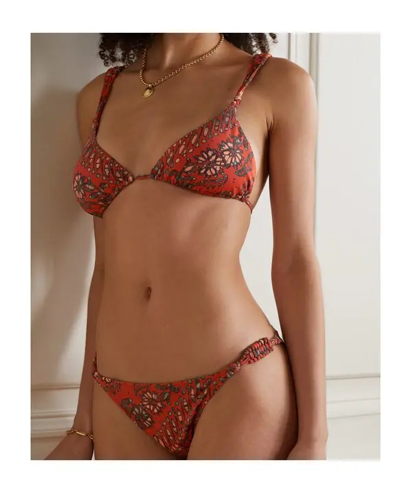 Ulla Johnson Floral Triangle Bikini Top