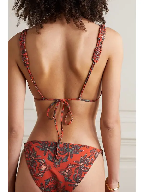Ulla Johnson Floral Triangle Bikini Top