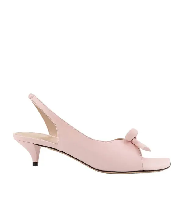 Dior Open-toe Bow Embellished Slingback Sandals - Nude