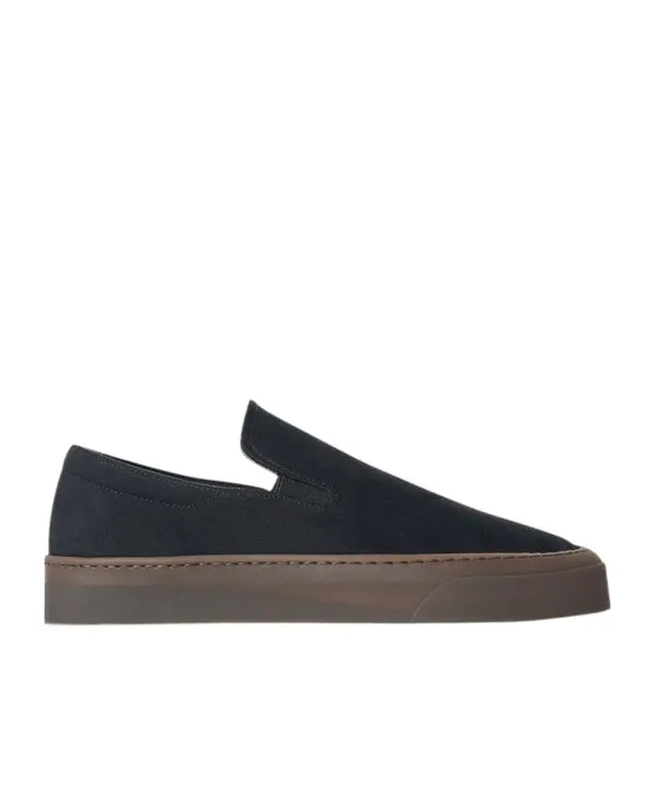 THE ROW Mh Slip-on Shoe - Black/smoked Brown