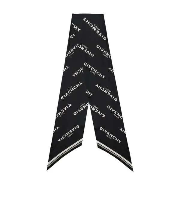 Givenchy All-over Logo Bandeau Scarf - Black