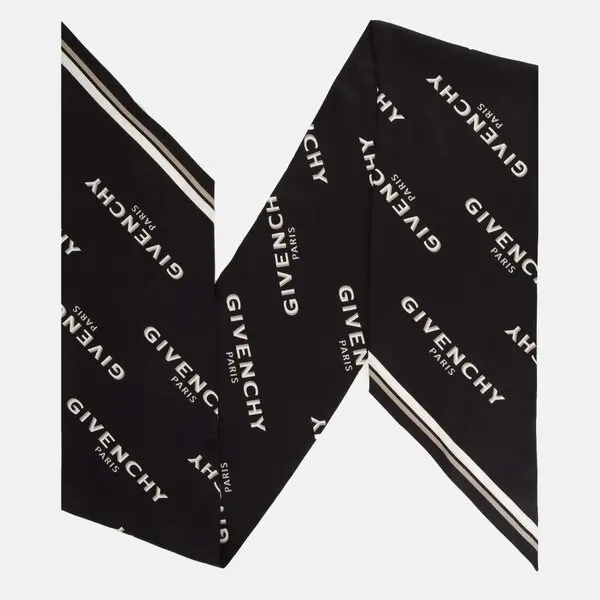 Givenchy All-over Logo Bandeau Scarf - Black