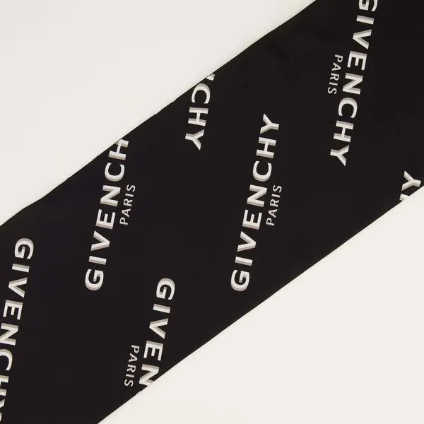 Givenchy All-over Logo Bandeau Scarf - Black