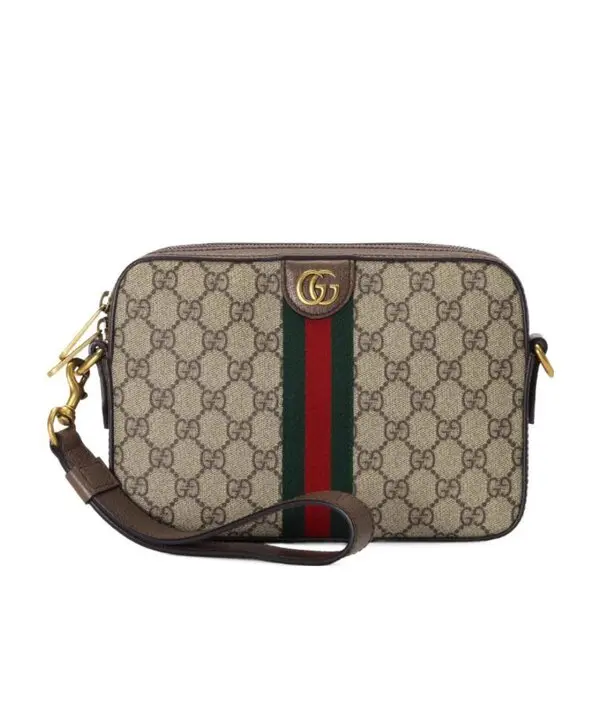 Gucci Ophidia Gg Zipped Shoulder Bag - Nude