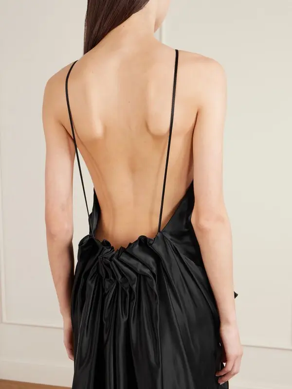 Khaite Kent Pleated Maxi Dress