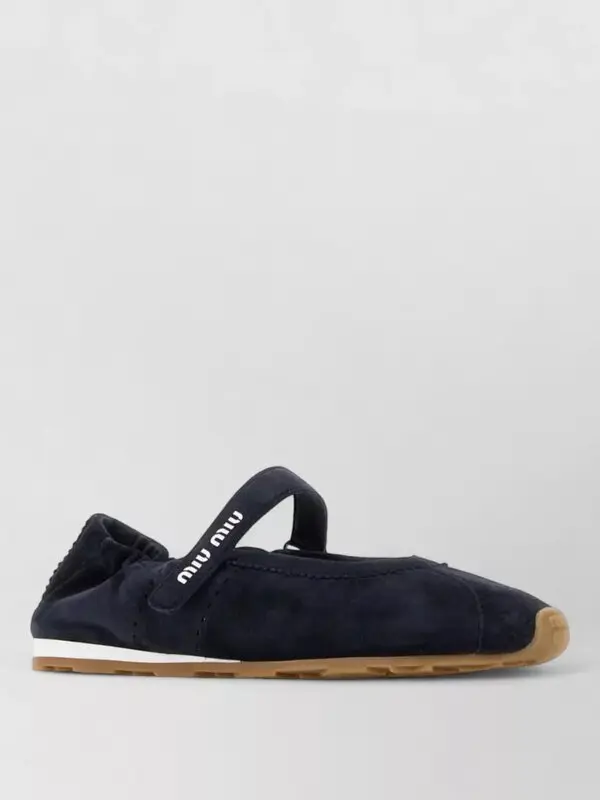 Miu Miu Round-toe Strap Ballet Flats