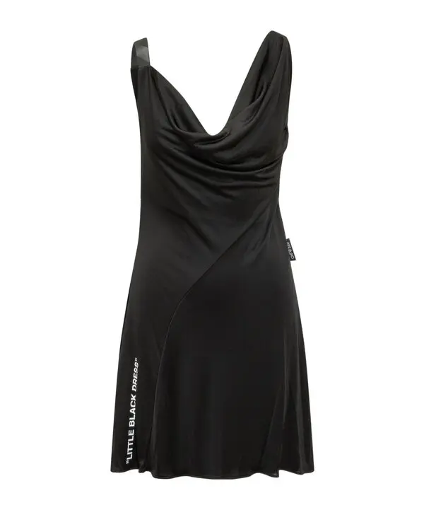 Off-White Draped V-neck Dress