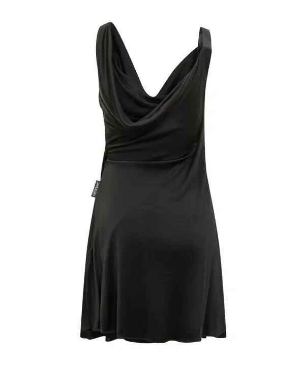 Off-White Draped V-neck Dress