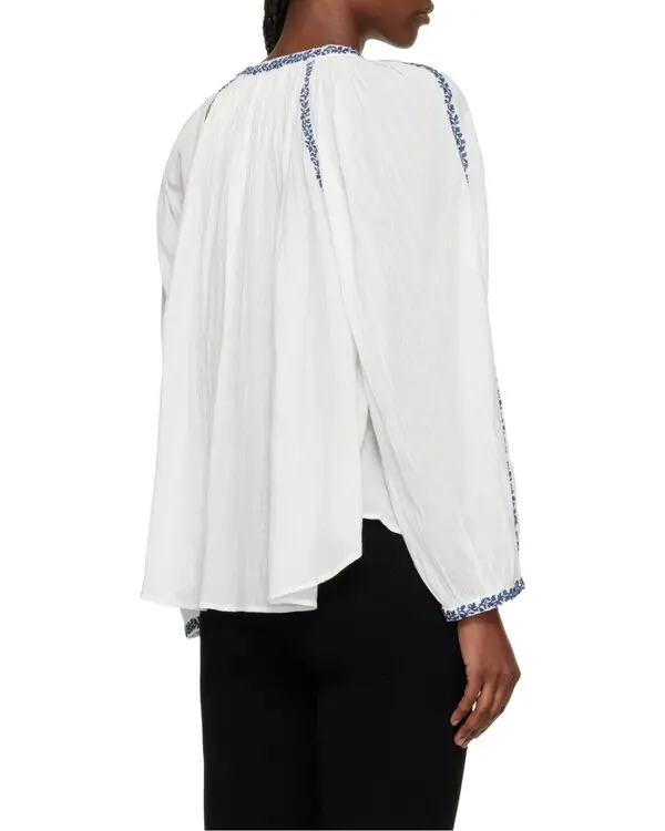 Isabel Marant Étoile Embroidered Peasant Blouse - White