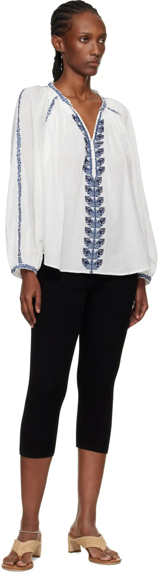Isabel Marant Étoile Embroidered Peasant Blouse - White