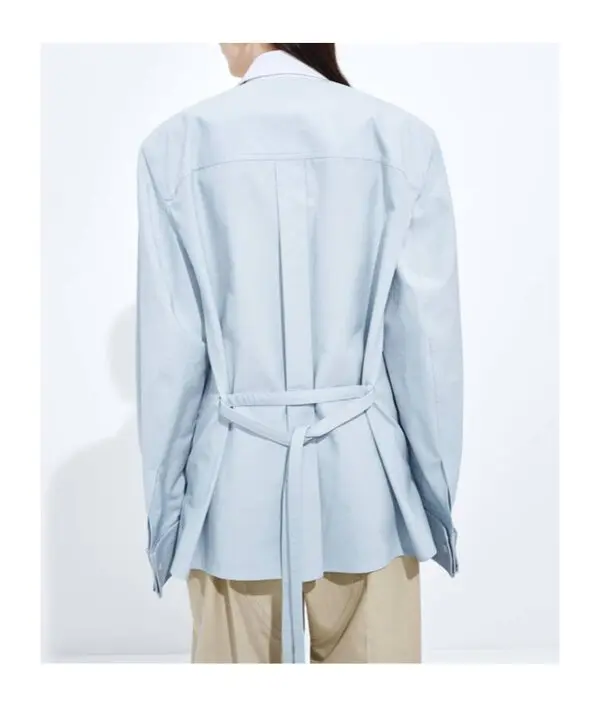 Bottega Veneta Belted Contrast-collar Shirt