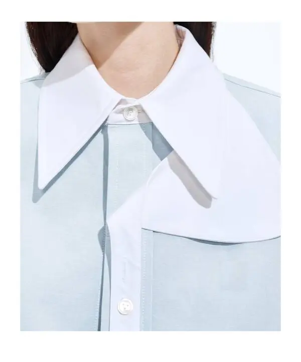 Bottega Veneta Belted Contrast-collar Shirt