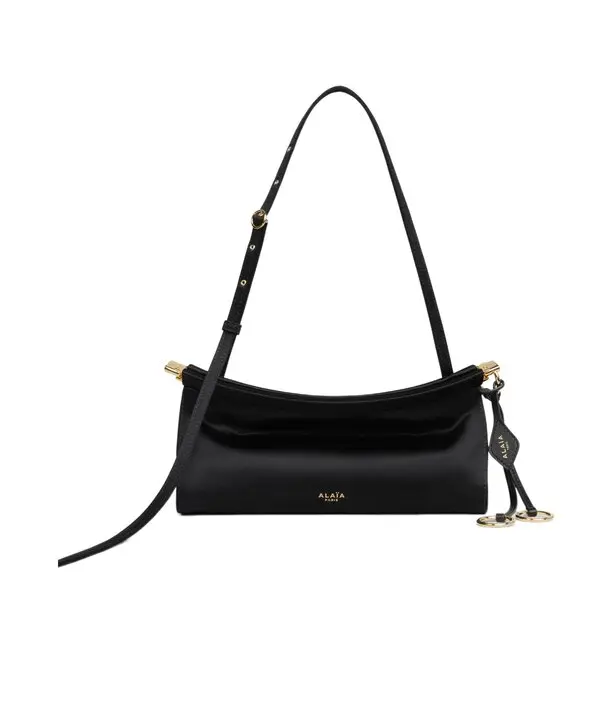 Alaïa Le Click East West Small Bag In Satin - Black