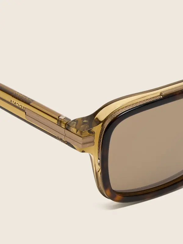 Zegna Pilot Frame Sunglasses With Tinted Lenses