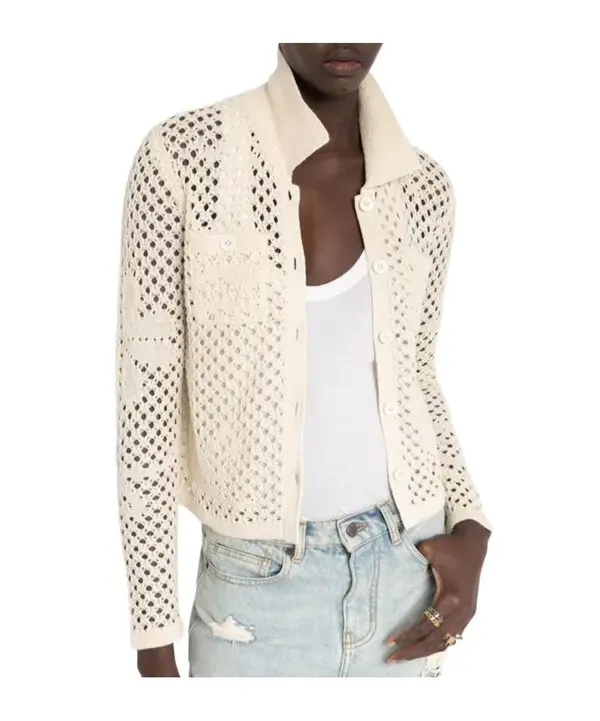 Zadig&Voltaire Voltyz Openwork Cardigan - White