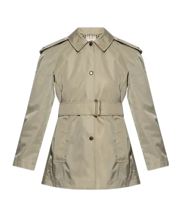 Burberry Belted Hooded Trench Coat