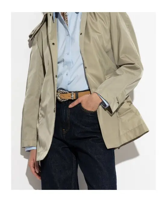 Burberry Belted Hooded Trench Coat