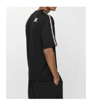 Burberry Ekd Check-trim Crewneck T-shirt