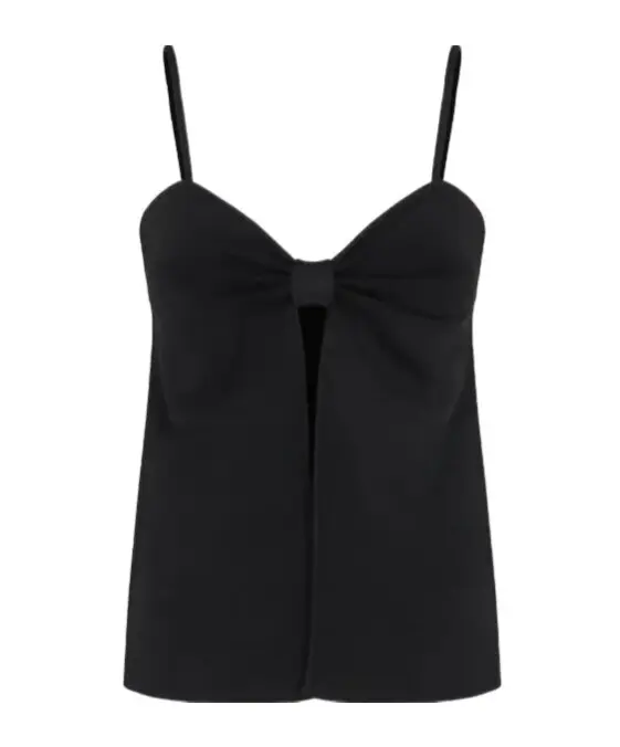 Cult Gaia Lennon Cut-out Knitted Top - Black
