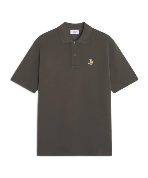 Maison Kitsuné Dreaming Fox Comfort Polo Shirt - Black
