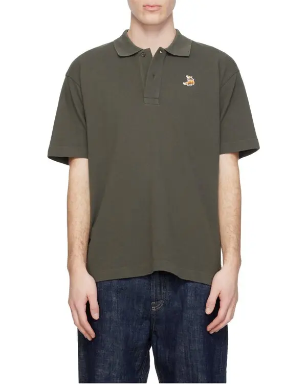 Maison Kitsuné Dreaming Fox Comfort Polo Shirt - Black