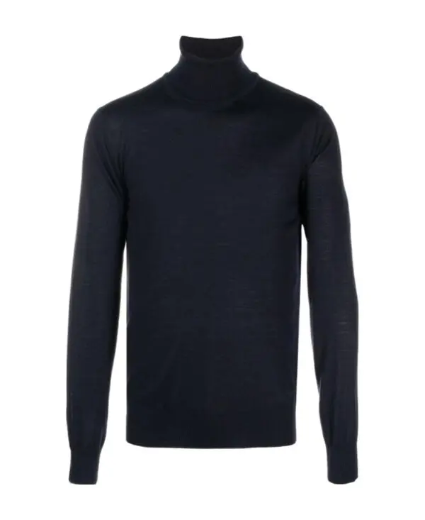 Emporio Armani Knitted Turtleneck Jumper - Black