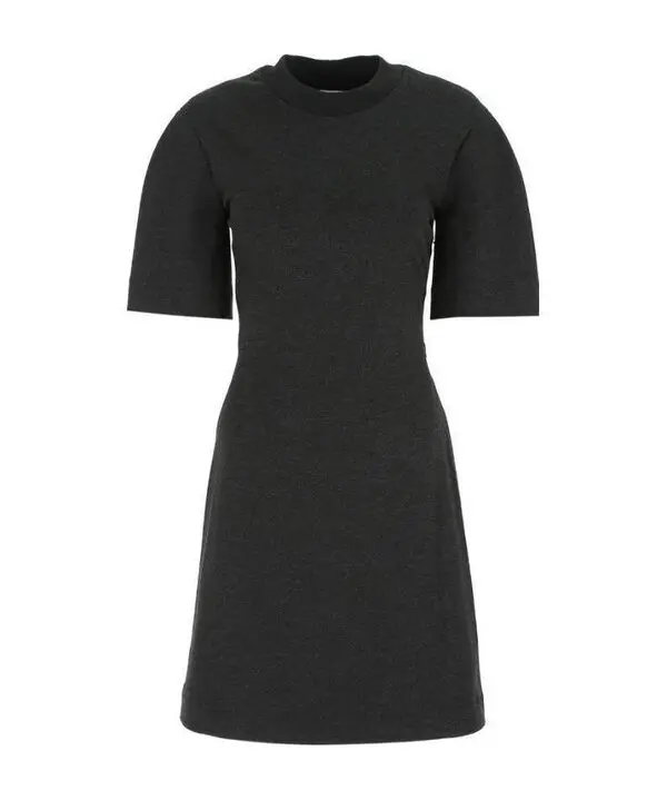 Alexander McQueen Logo Print Mini Dress - Black